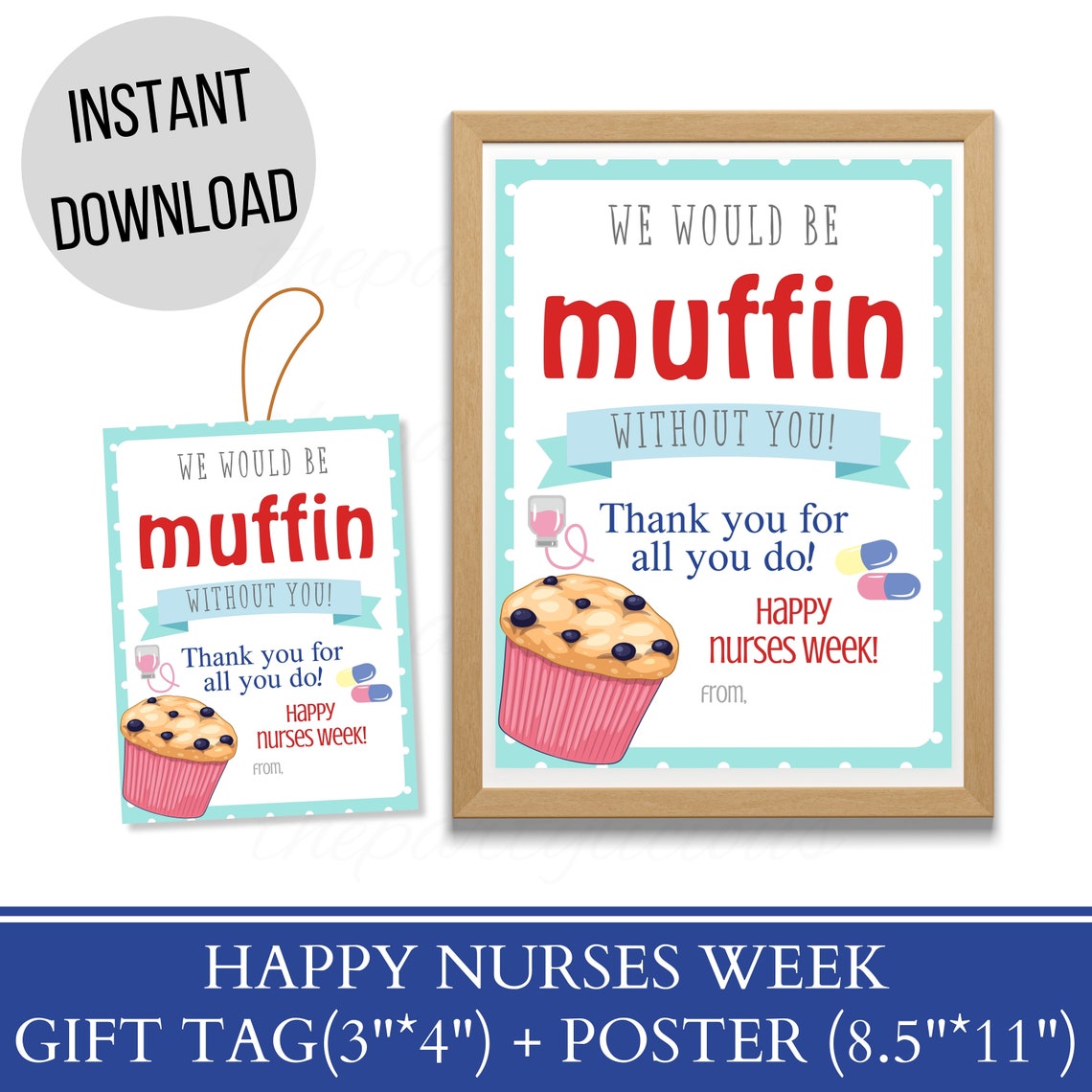 Printable Happy Nurses Week Gift Tags, Happy Nurses Week Appreciation ...