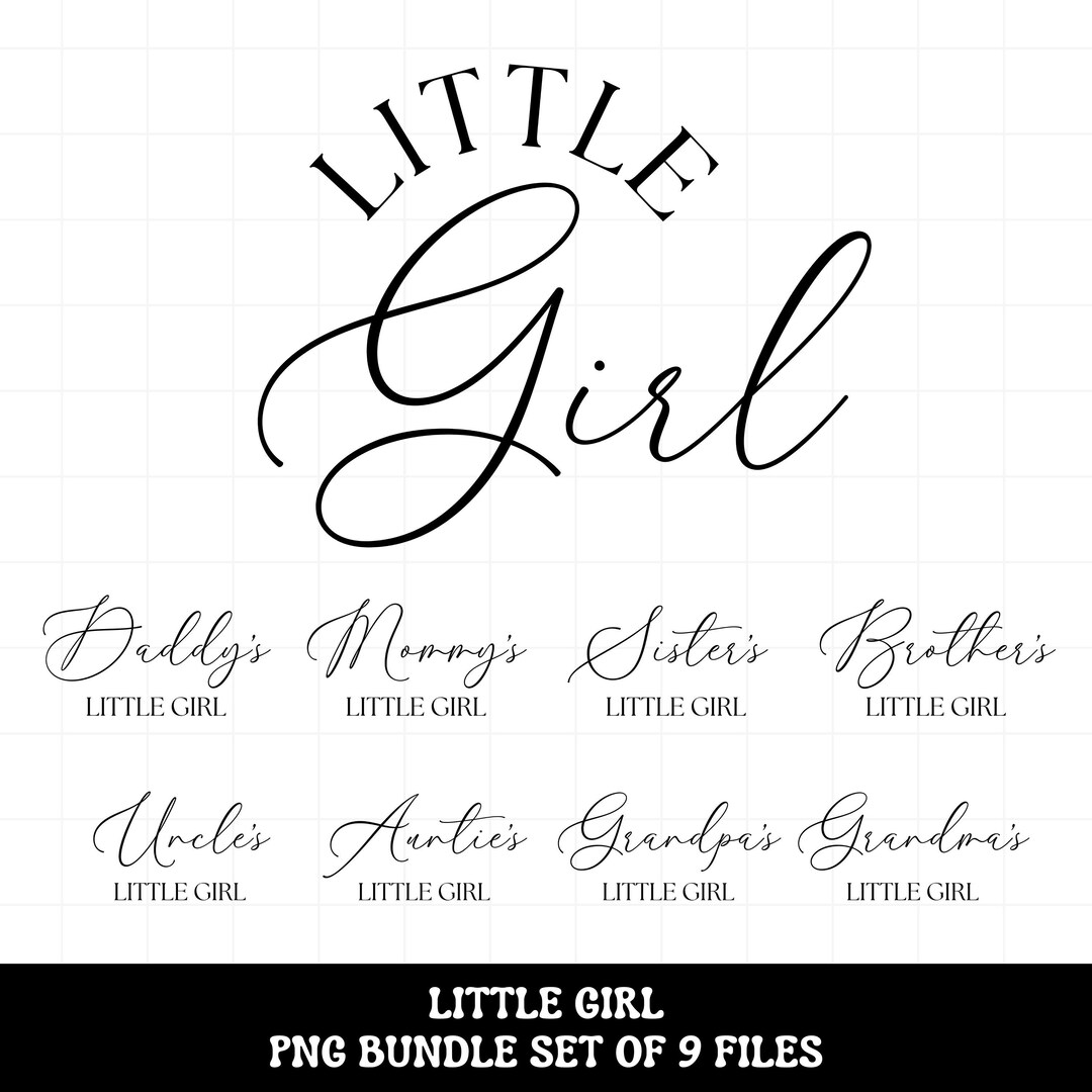 Little Girl Png Bundle Sublimation, Daddy's Little Girl Png Sublimation ...