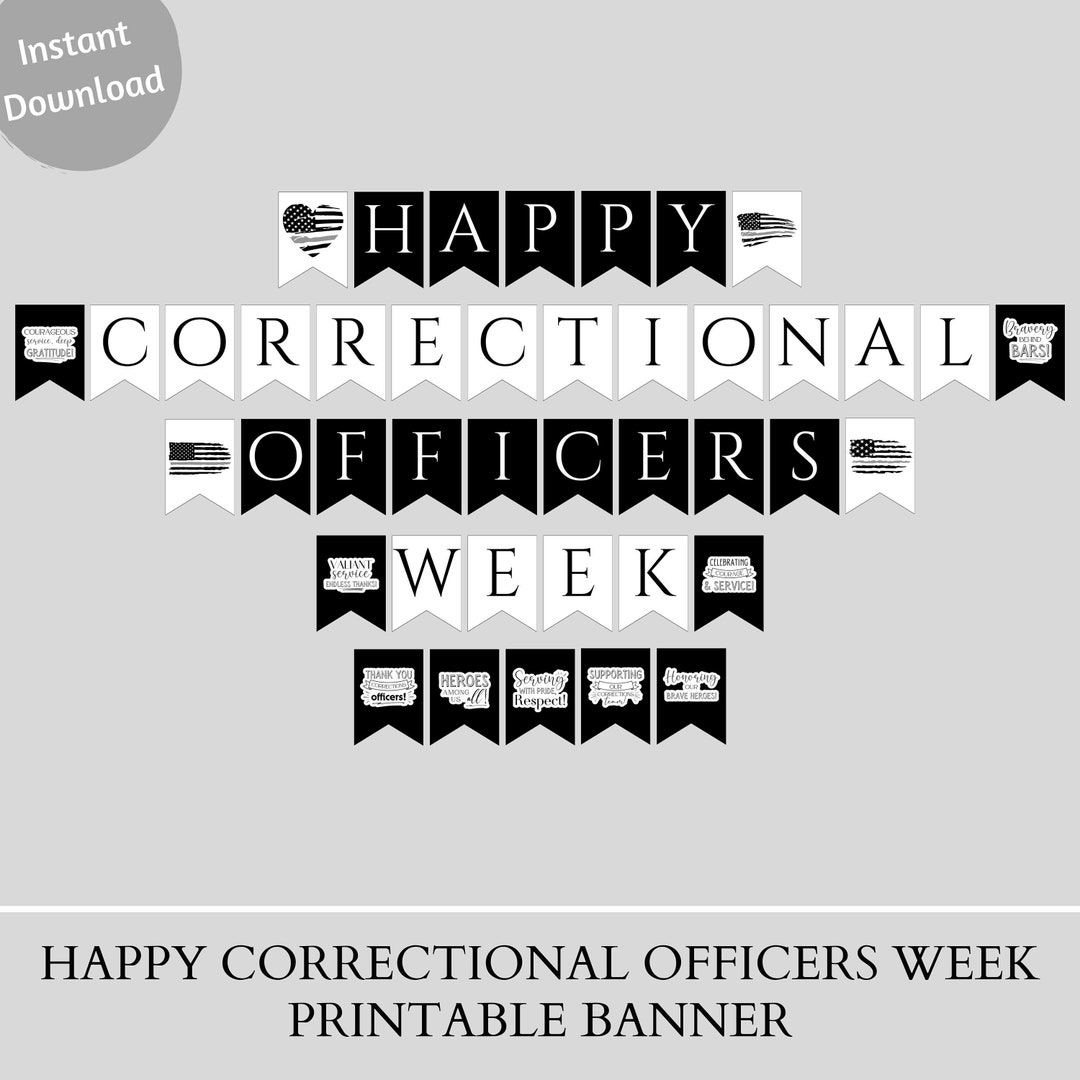 Happy Correctional Officers Week Banner, Correctional Officers ...