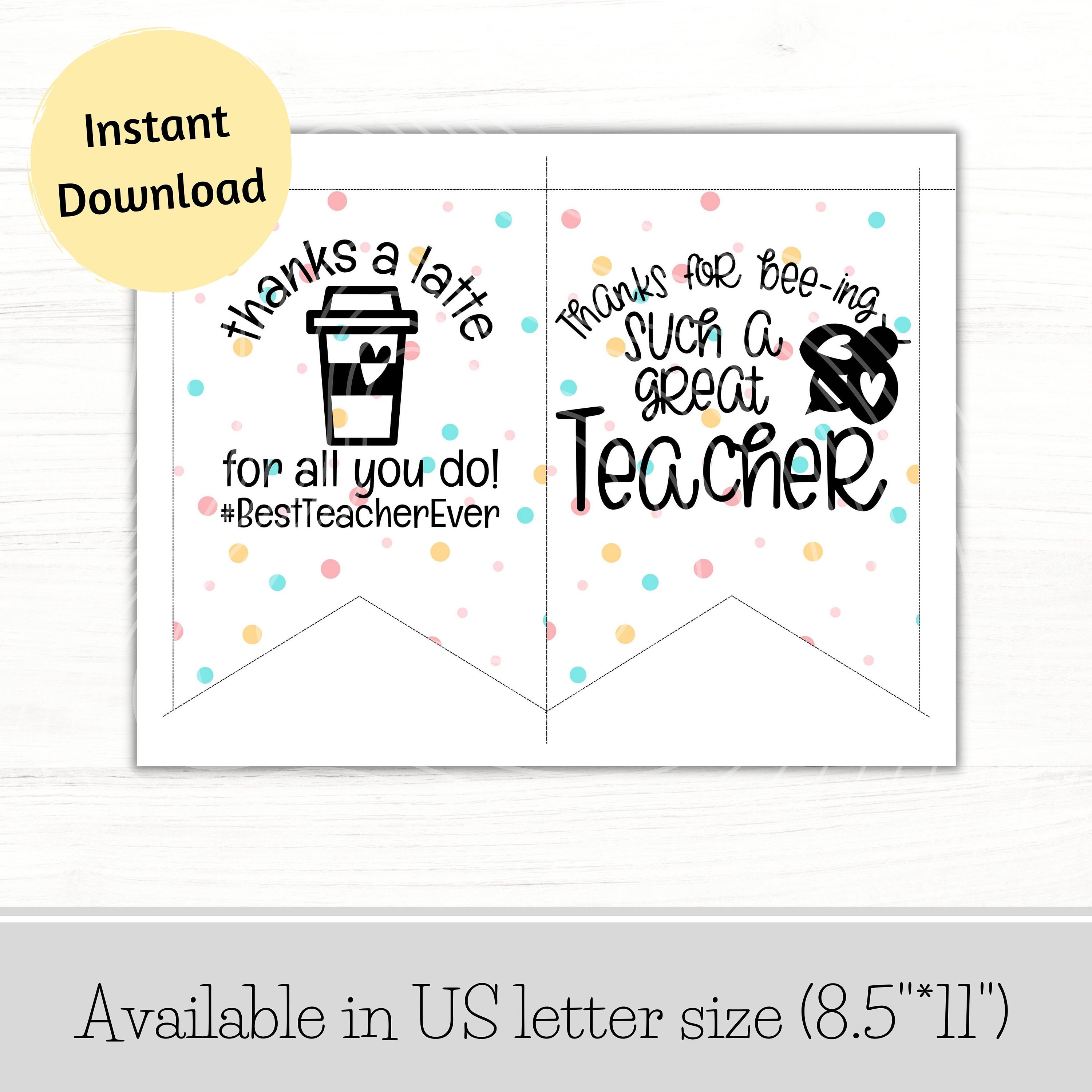 Printable Thank You Teachers Banner Teacher Appreciation Week - Etsy