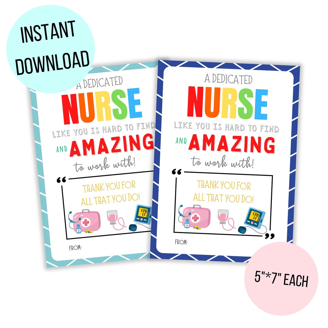 Printable Happy Nurses Week Gift Cards Holder, Happy Nurses Week ...