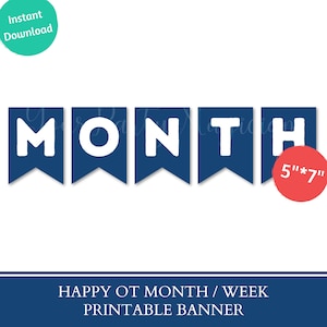 Printable Happy OT Month Banner 2024, Occupational Therapy Appreciation ...