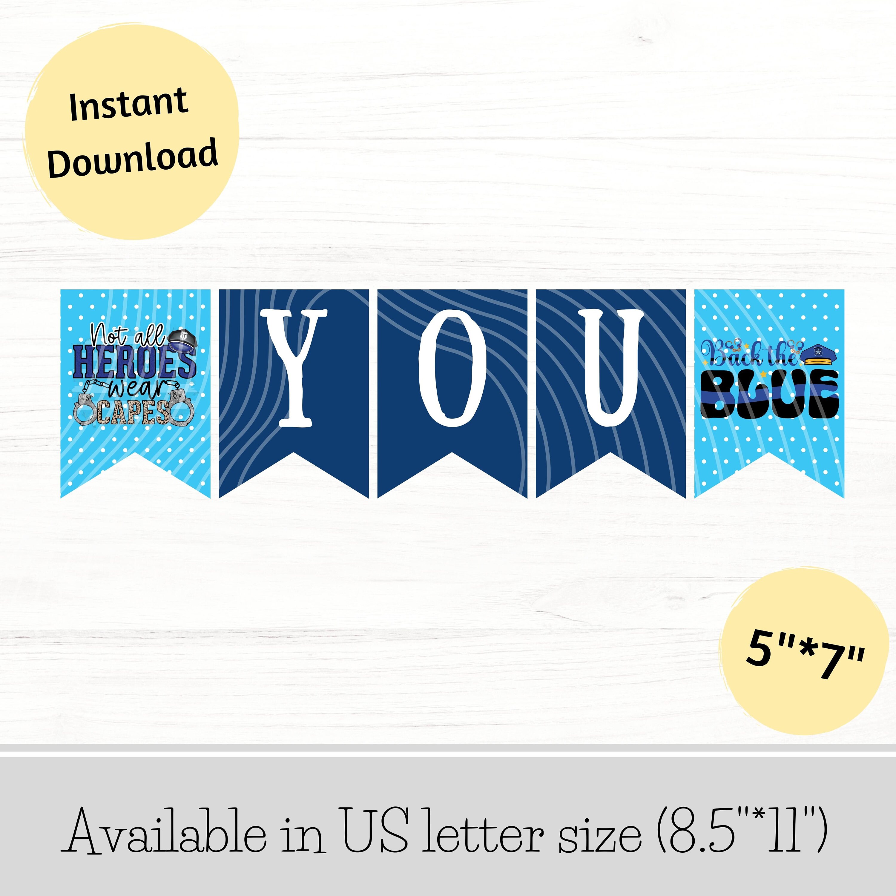 Printable Happy Police Appreciation Week Banner Thank You - Etsy