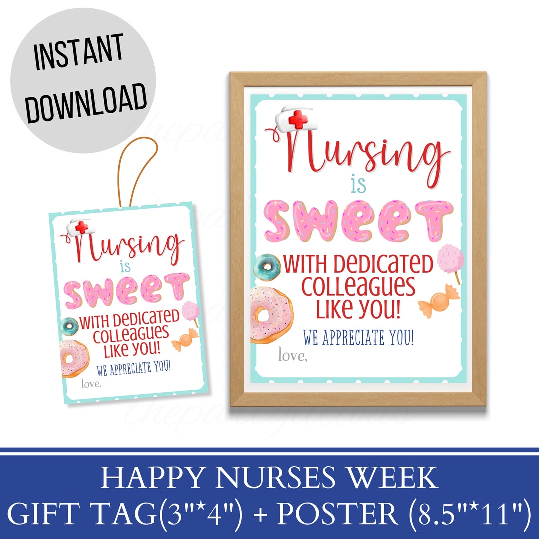 Printable Happy Nurses Week Gift Tags, Happy Nurses Week Appreciation ...