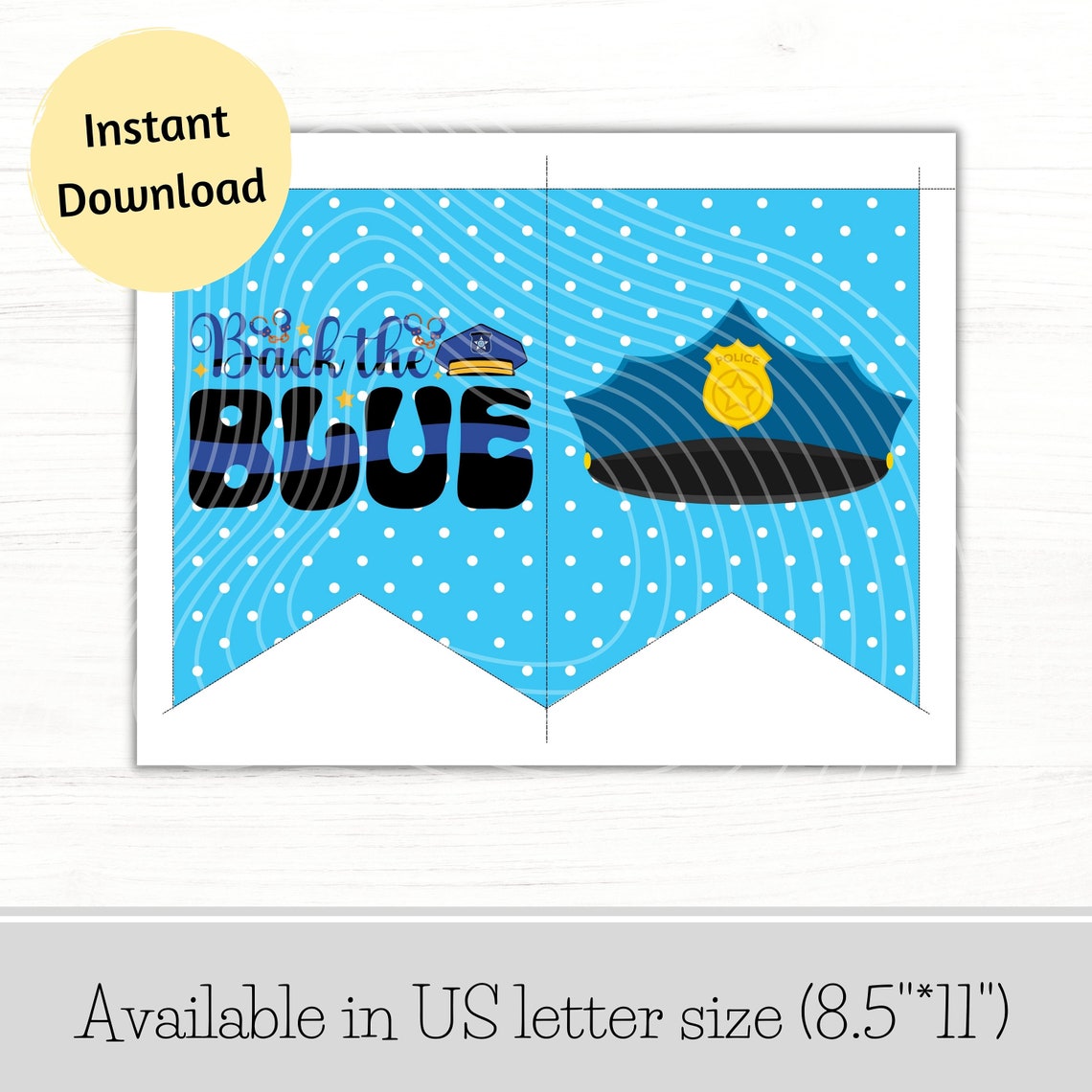 Printable Happy Police Appreciation Week Banner, Thank You Police ...