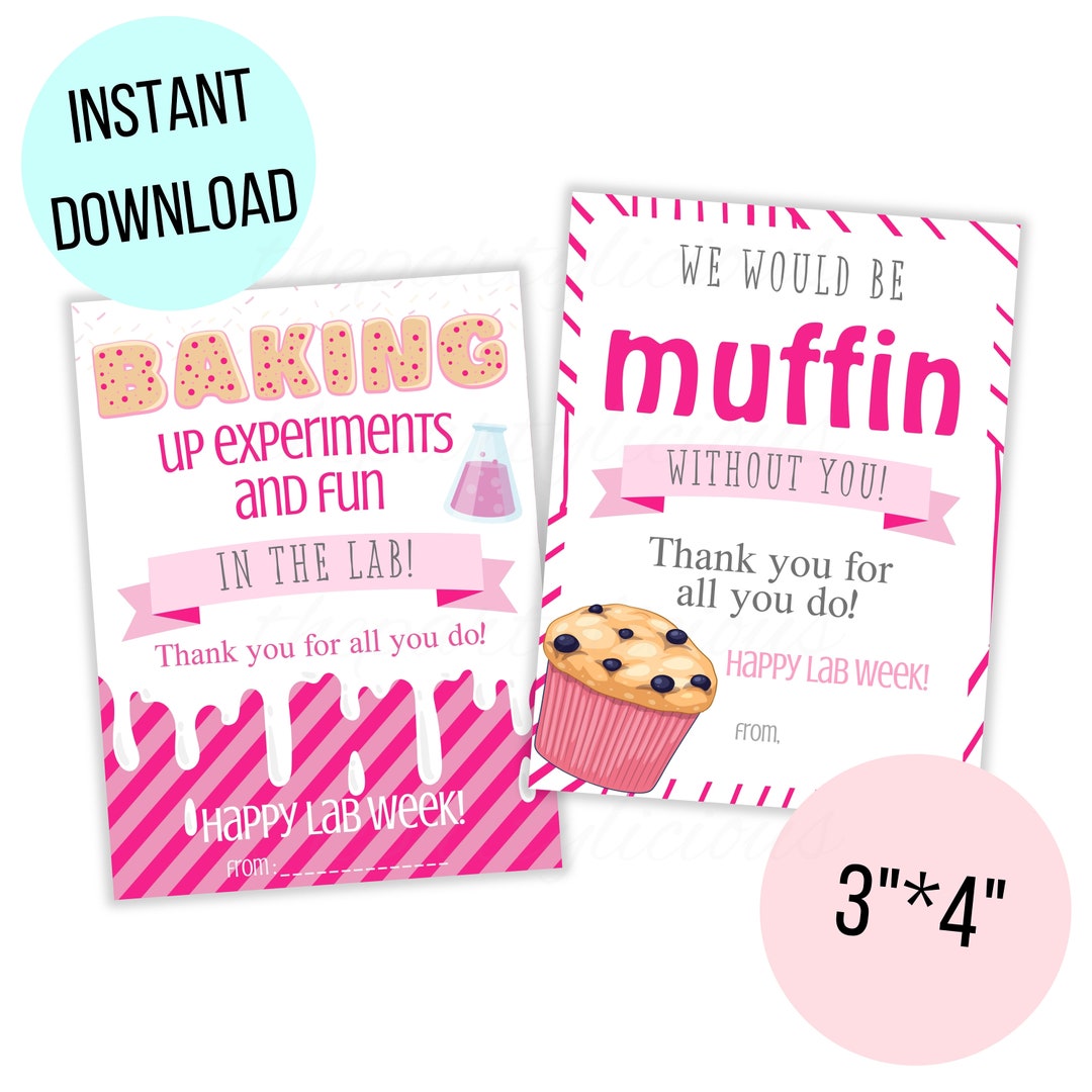 Happy Lab Week Printable Gift Tags, Medical Lab Week Appreciation Donut ...