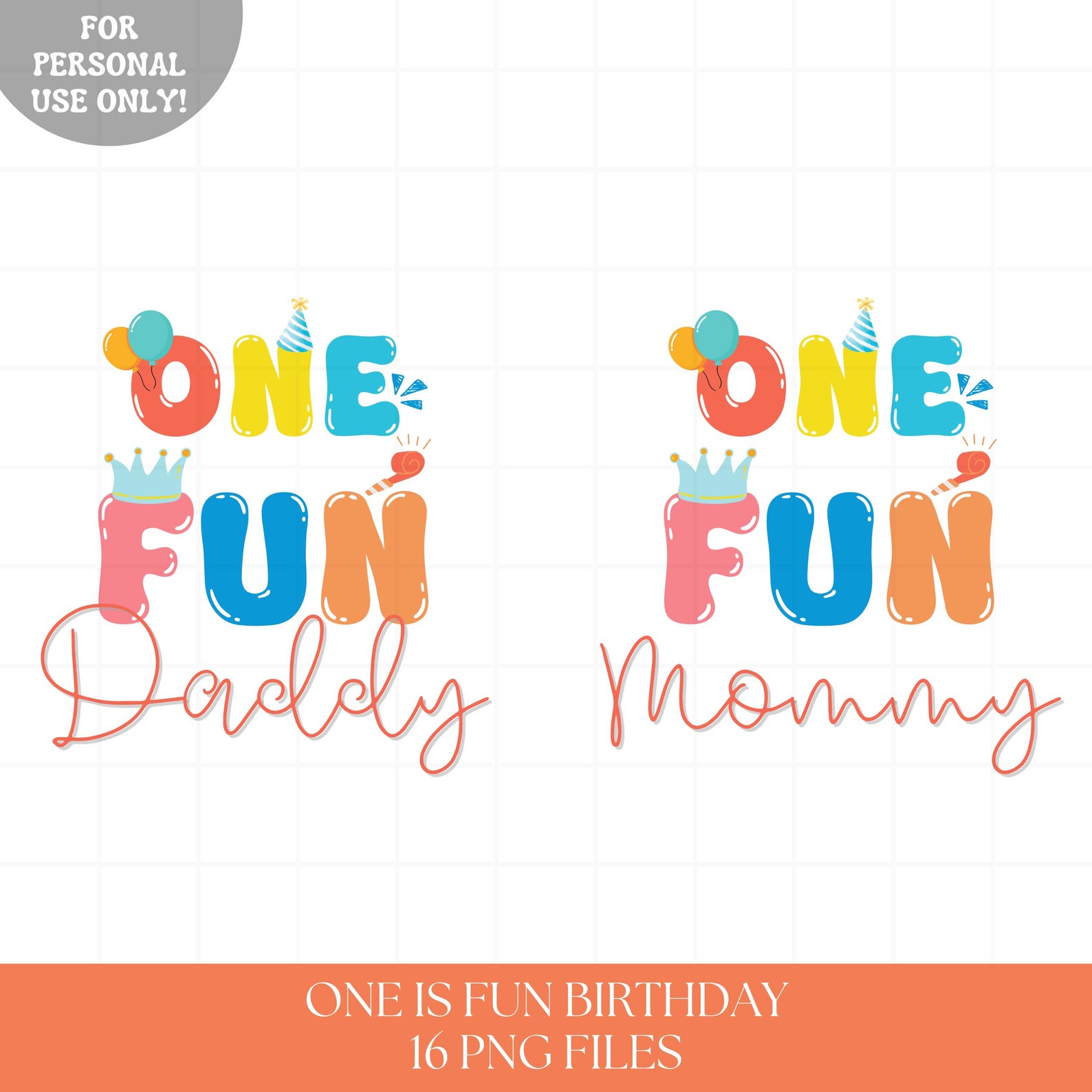One is Fun First Birthday Shirt PNG Bundle, One is Fun 1st Birthday ...