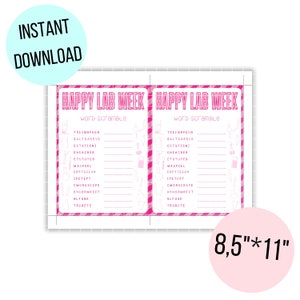 Happy Lab Week 2024 Printable Games, Medical Laboratory Professionals ...