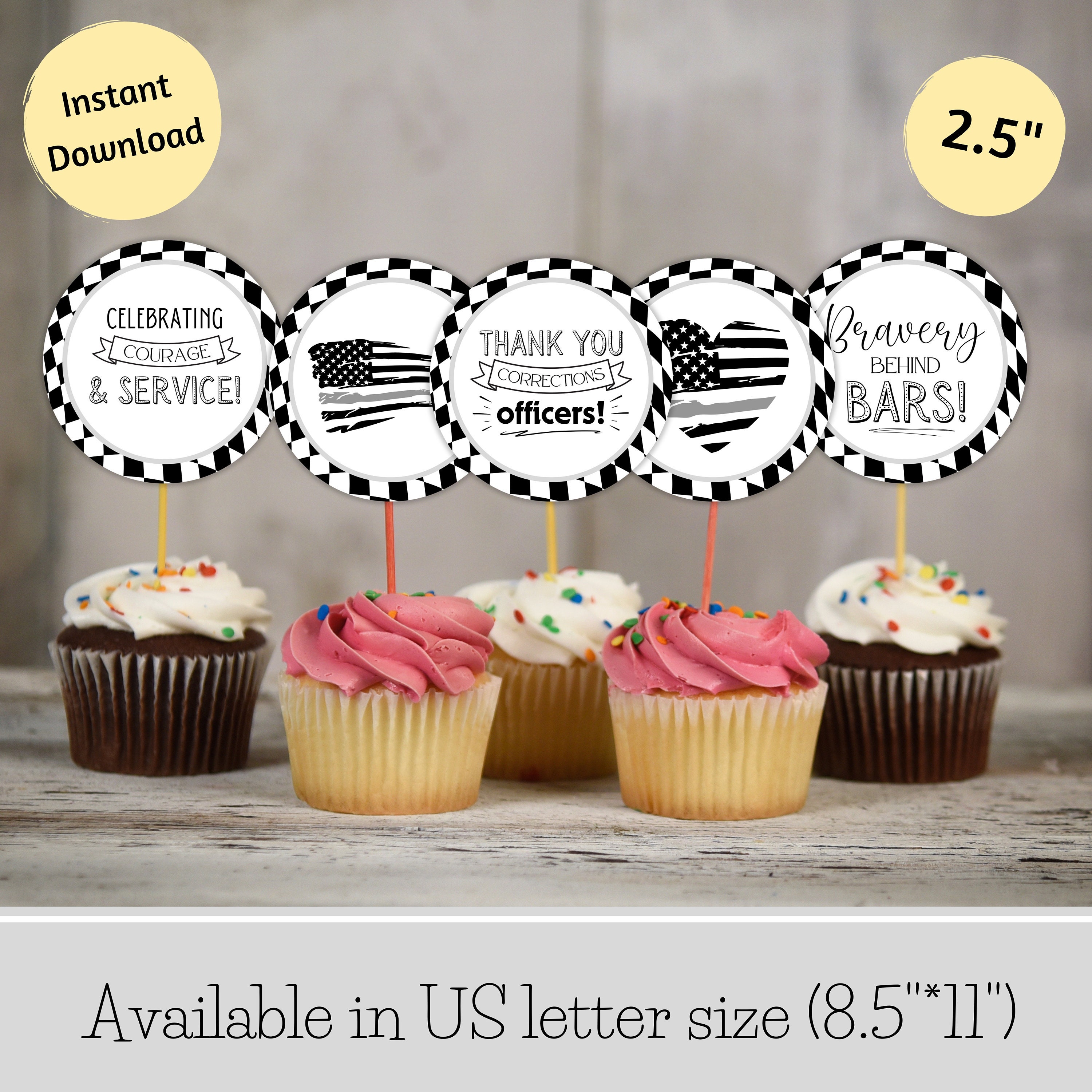 Printable Happy Correctional Officers Week Cupcake Toppers, Happy ...