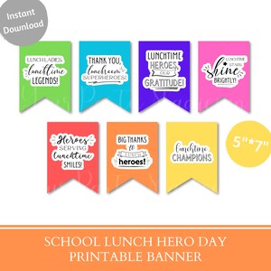 School Lunch Hero Day Printable Banner 2024, School Lunch Heroes ...