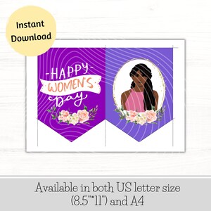 Women's Day Banner Printable, International Women's Day Banner, Happy ...