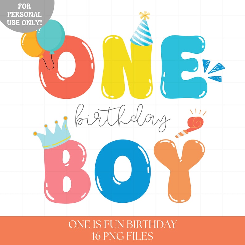 One is Fun First Birthday Shirt PNG Bundle, One is Fun 1st Birthday ...