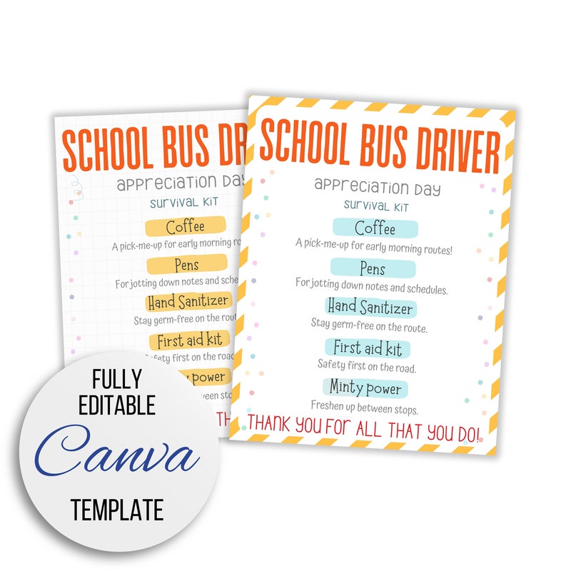 Bus Driver Appreciation Poster - Etsy