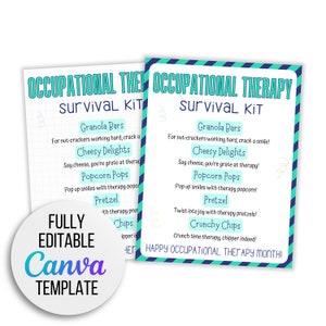 Happy OT Month 2024 Survival Kit Tag, Canva Editable Template ...