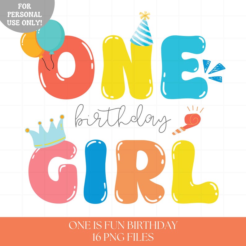 One is Fun First Birthday Shirt PNG Bundle, One is Fun 1st Birthday ...