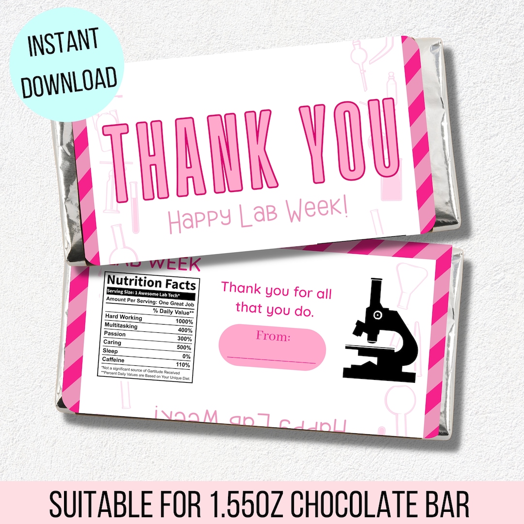 Happy Lab Week 2024 Chocolate Wrapper, Medical Laboratory Appreciation ...