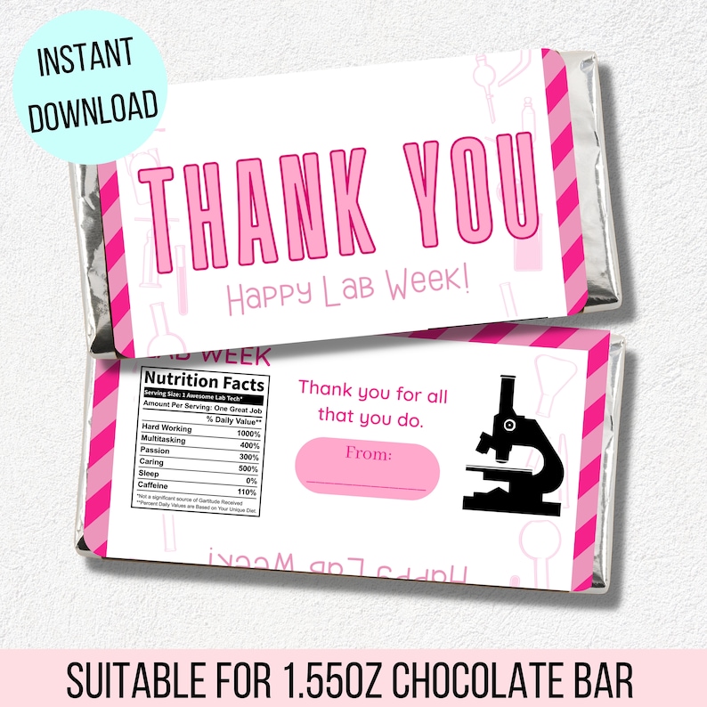 Happy Lab Week 2024 Chocolate Wrapper, Medical Laboratory Appreciation ...