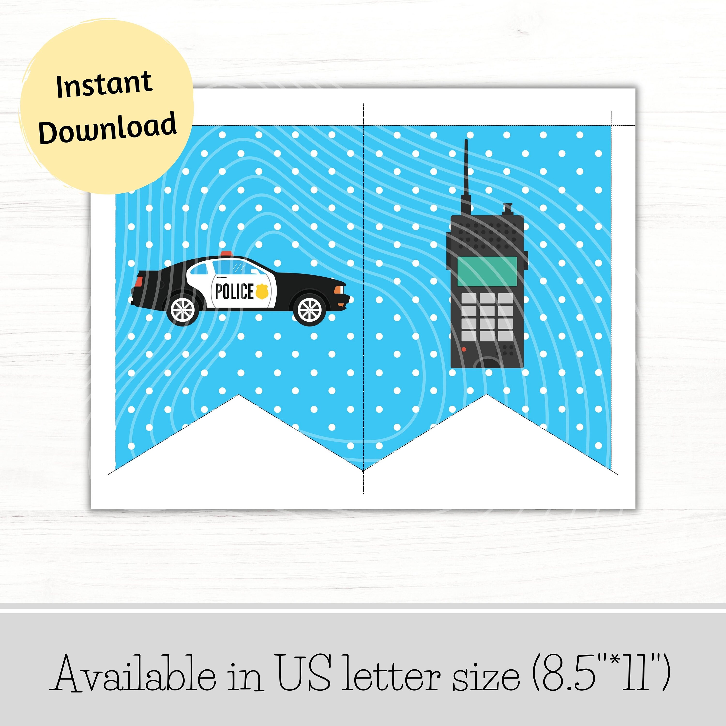 Printable Happy Police Appreciation Week Banner, Thank You Police ...