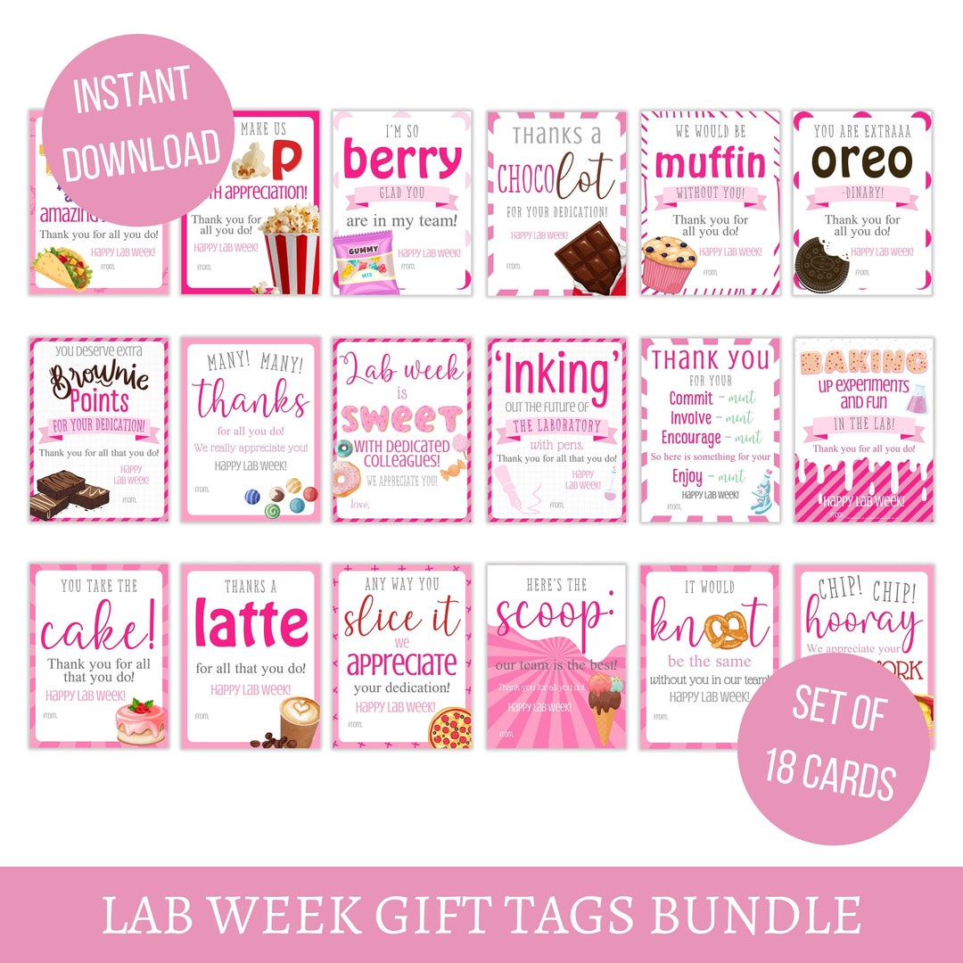Happy Lab Week 2024 Printable Gift Cards, Medical Laboratory ...