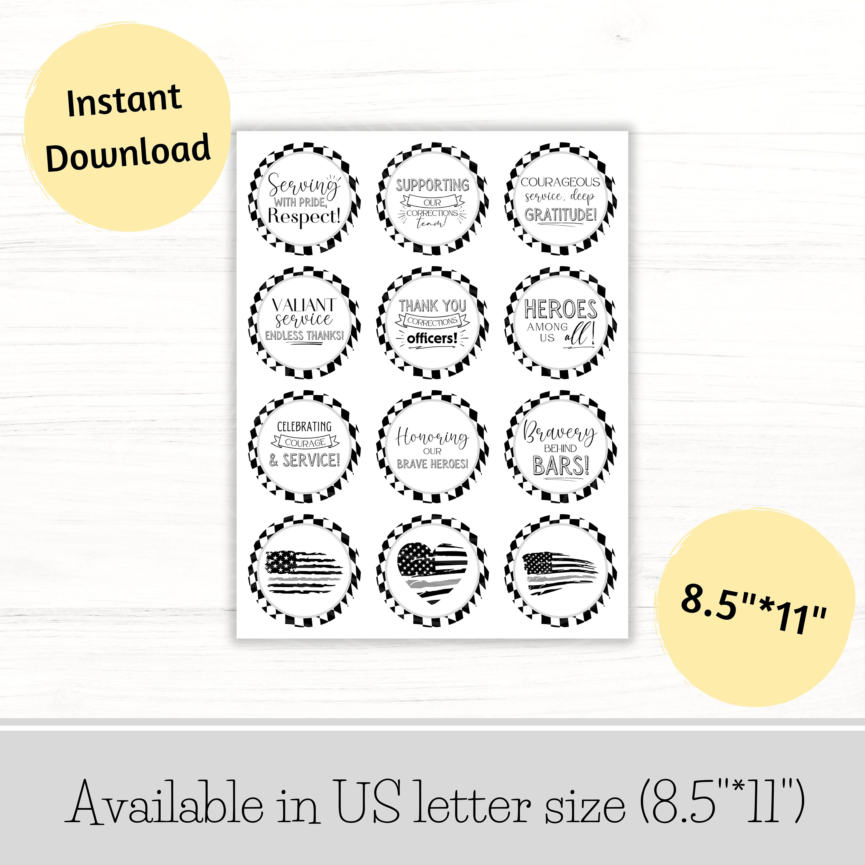 Printable Happy Correctional Officers Week Cupcake Toppers, Happy ...