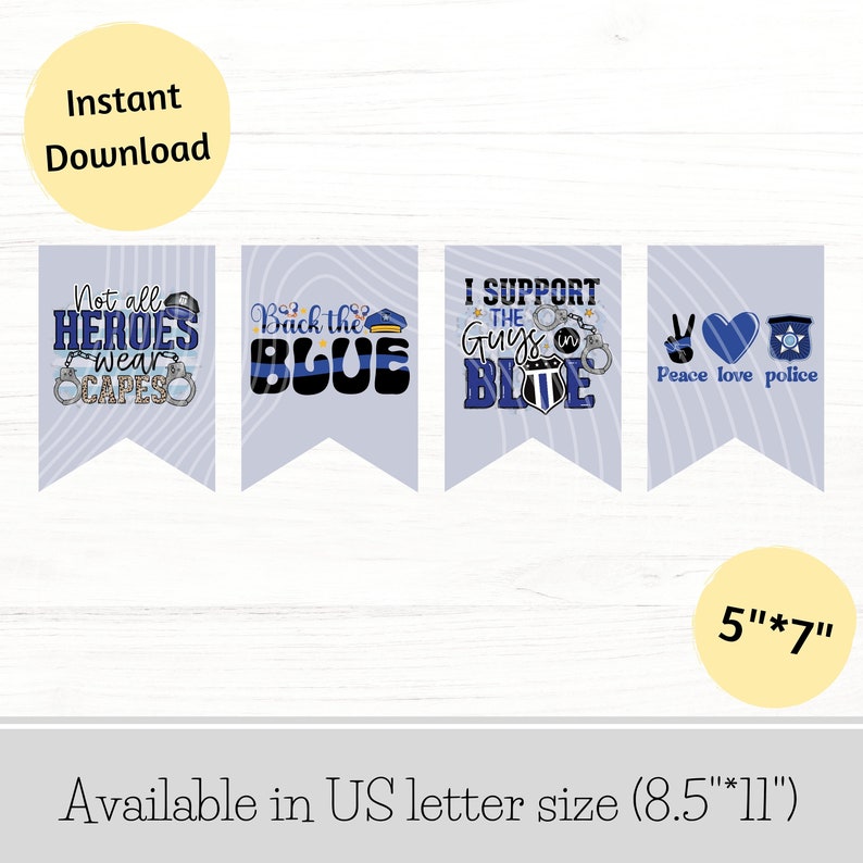 Instant Download Police Law Enforcement Banner Gifts Ideas - Etsy
