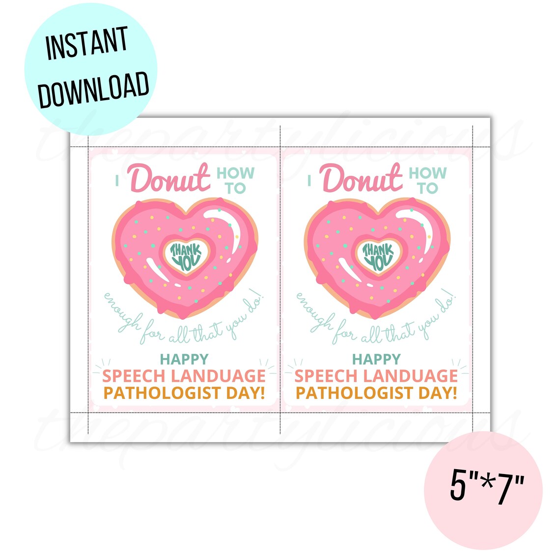 Printable Happy Speech Language Pathologist Day Gift Tag, SLP Thank You ...