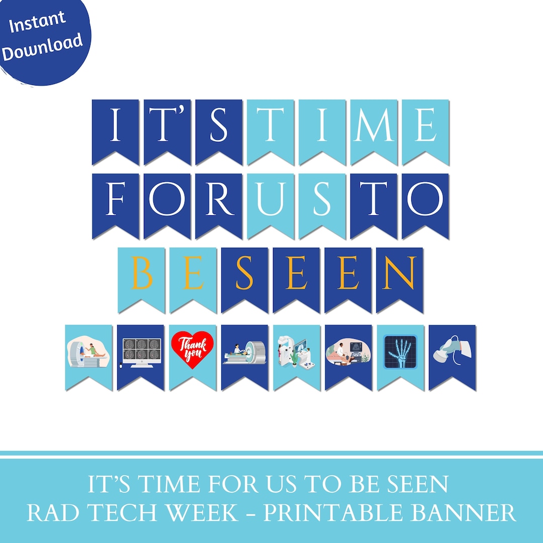 Rad Tech Week Printable Banner, Radiology Tech Week Banner Thank You ...