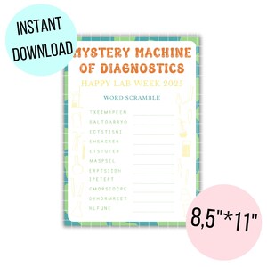 Happy Lab Week 2025 Printable Games, Mystery Macjine of Diagnostics Lab ...