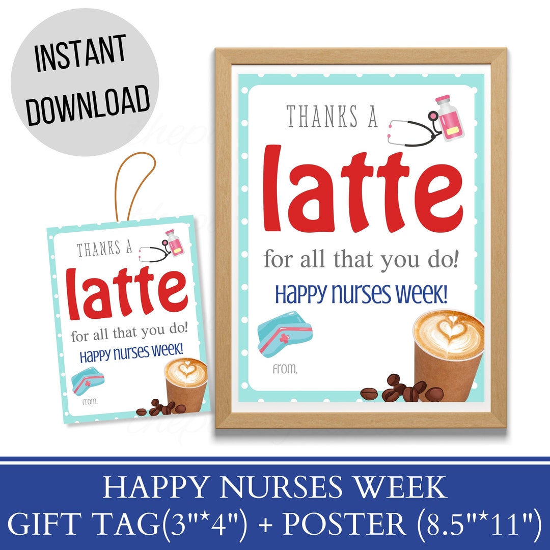Printable Happy Nurses Week Gift Tags, Happy Nurses Week Appreciation ...