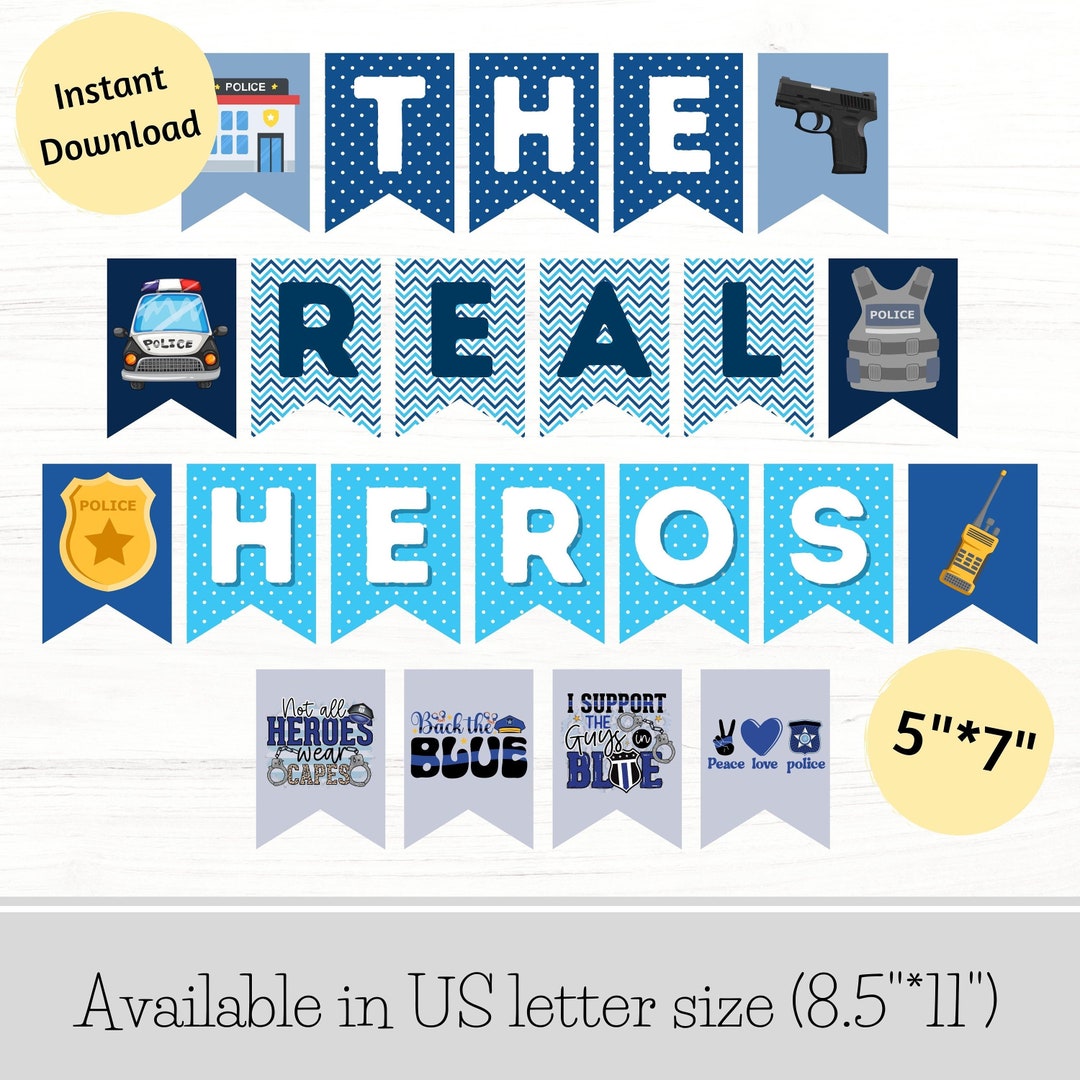 Instant Download Police Law Enforcement Banner Gifts Ideas Decor the ...