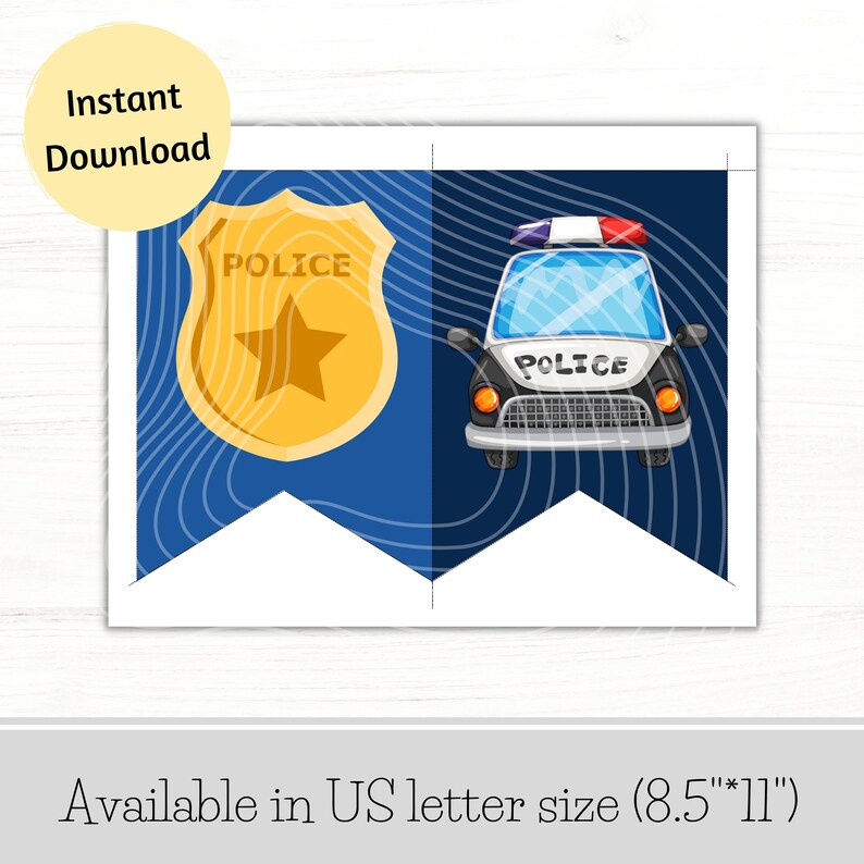Instant Download Police Law Enforcement Banner Gifts Ideas Decor the ...