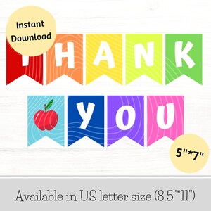 Printable Thank You Teachers Banner, Teacher Appreciation Week Banner ...