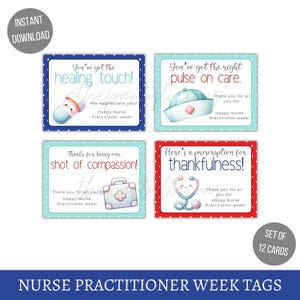 Nurse Practitioner Week Gift Tags, Happy NP Week Gift Cards, Nurse Practitioner Appreciation ...