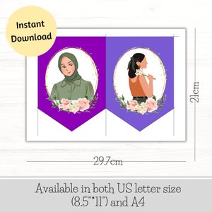 Women's Day Banner Printable, International Women's Day Banner, Happy ...