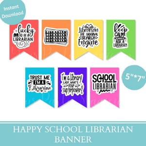 Happy School Librarian Week Printable Banner 2024, School Librarian ...