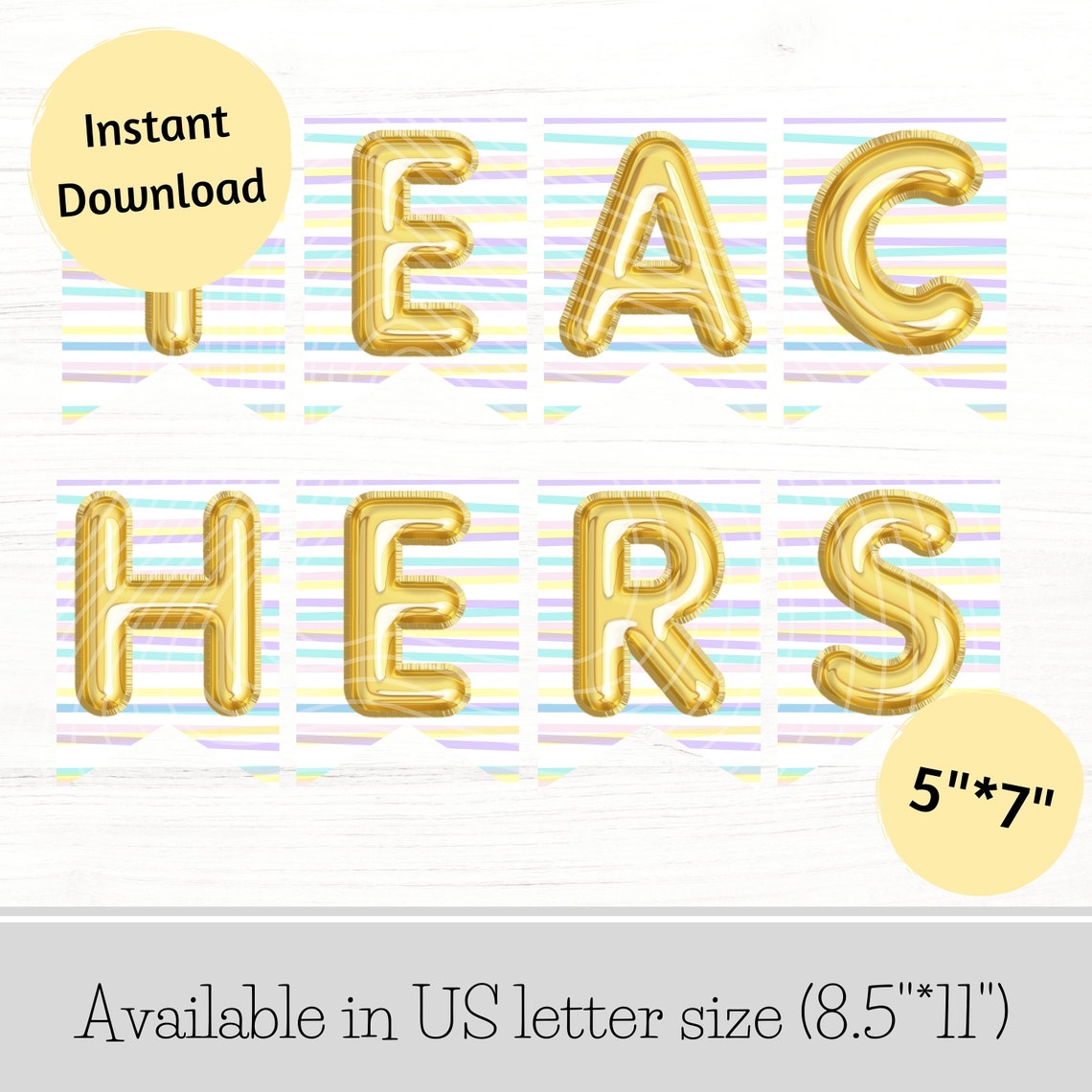 Printable Thank You Teachers Banner Teacher Appreciation Week - Etsy