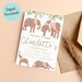 Elephant Birthday Party Invitation, Elephant Themed Birthday Party ...