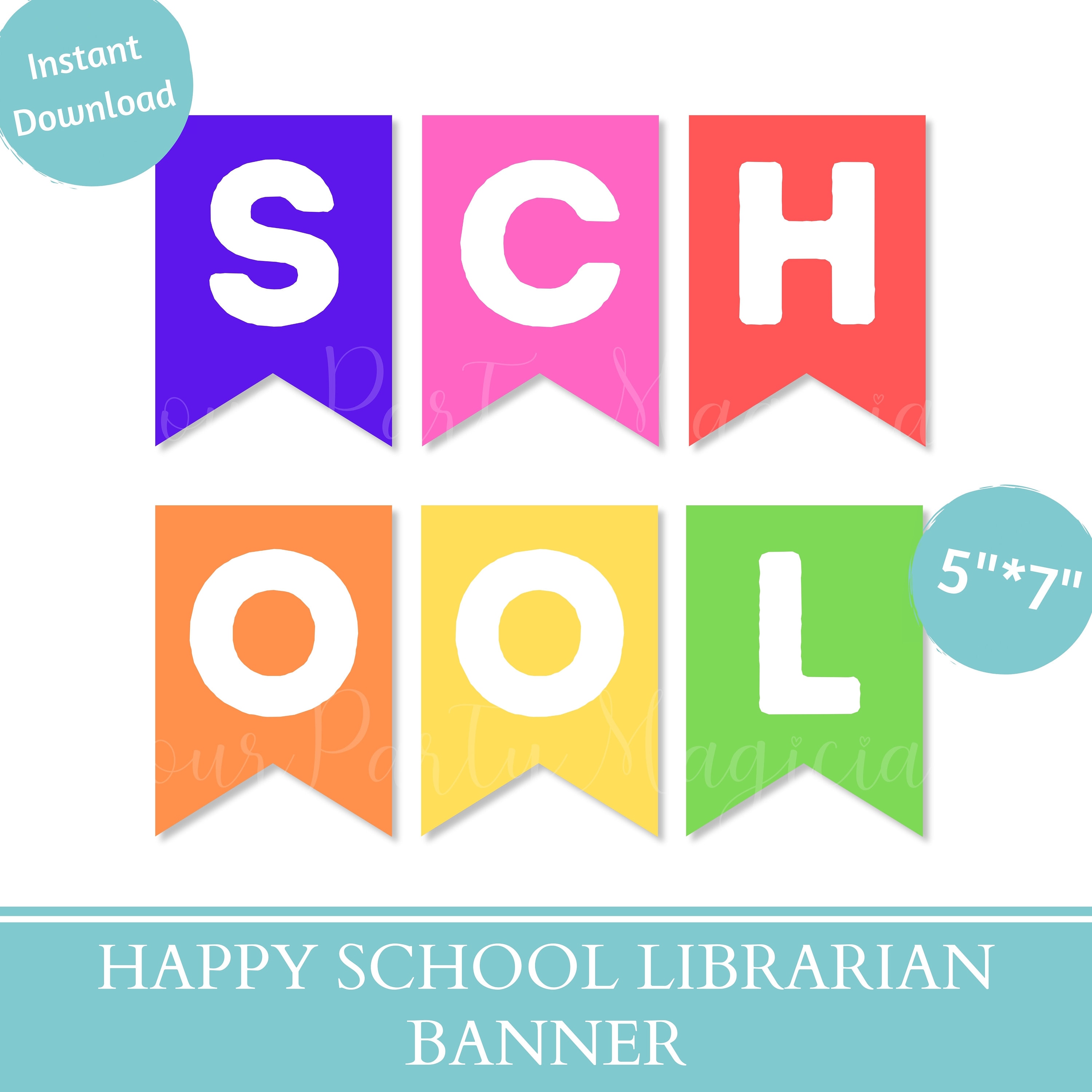 Happy School Librarian Week Printable Banner 2024, School Librarian ...
