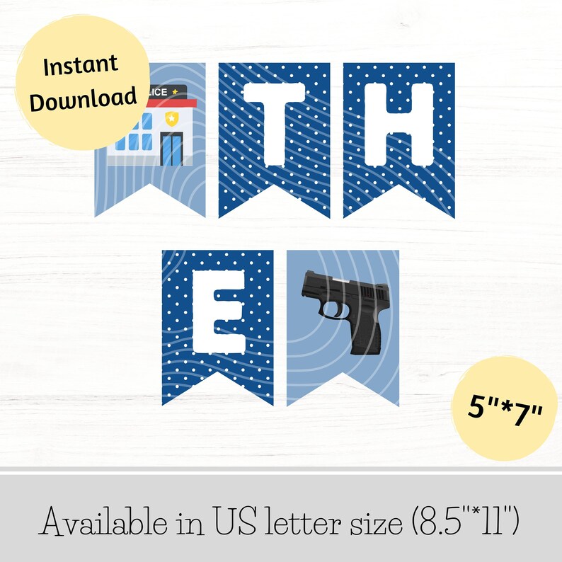 Instant Download Police Law Enforcement Banner Gifts Ideas Decor the ...