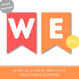 School Lunch Hero Day Printable Banner 2024, School Lunch Heroes ...
