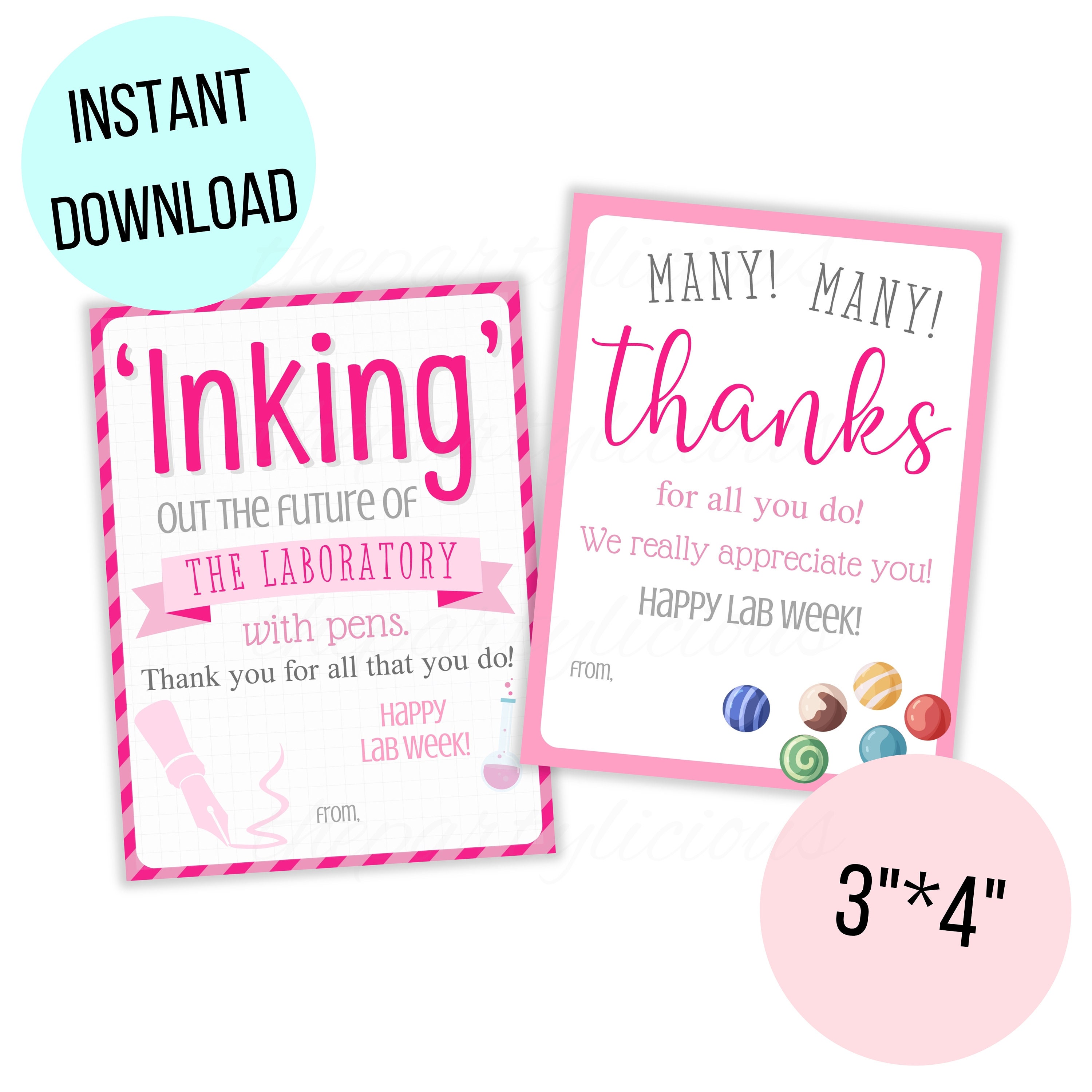 Happy Lab Week Printable Gift Tags, Medical Lab Week Appreciation Gift ...