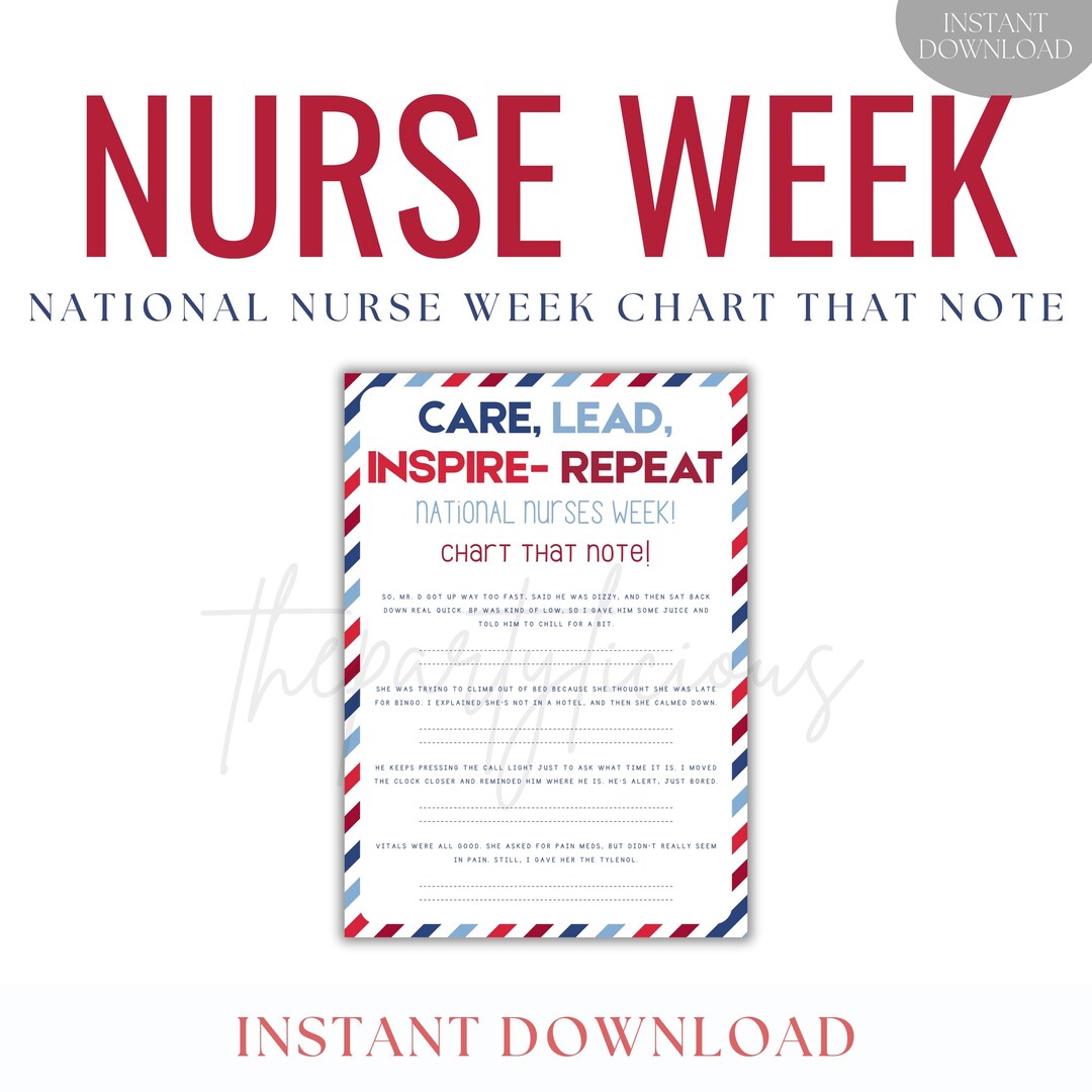 National Nurse Week Chart the Note Game, Happy Nurse Week Staff Games ...