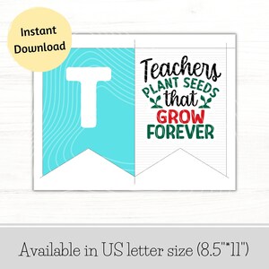 Printable Teachers Appreciation Week Banner, Thank You Bulletin Board ...