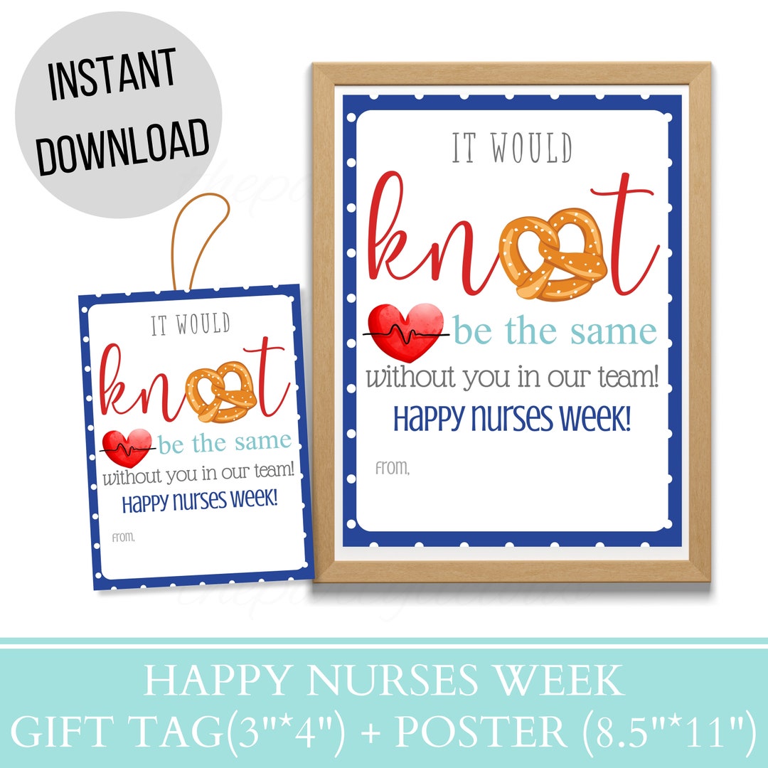 Printable Happy Nurses Week Gift Tags, Happy Nurses Week Appreciation ...