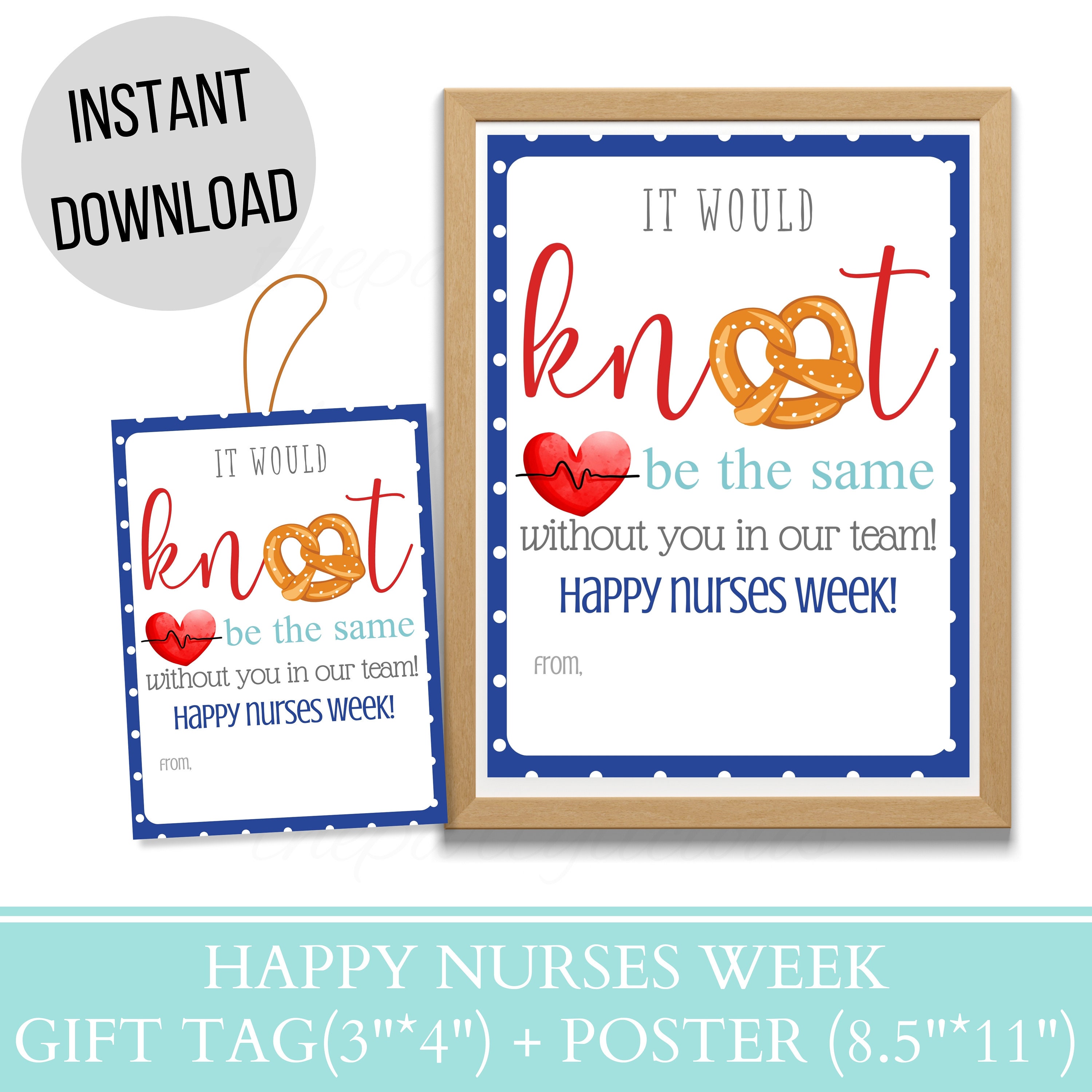Printable Happy Nurses Week Gift Tags, Happy Nurses Week Appreciation ...