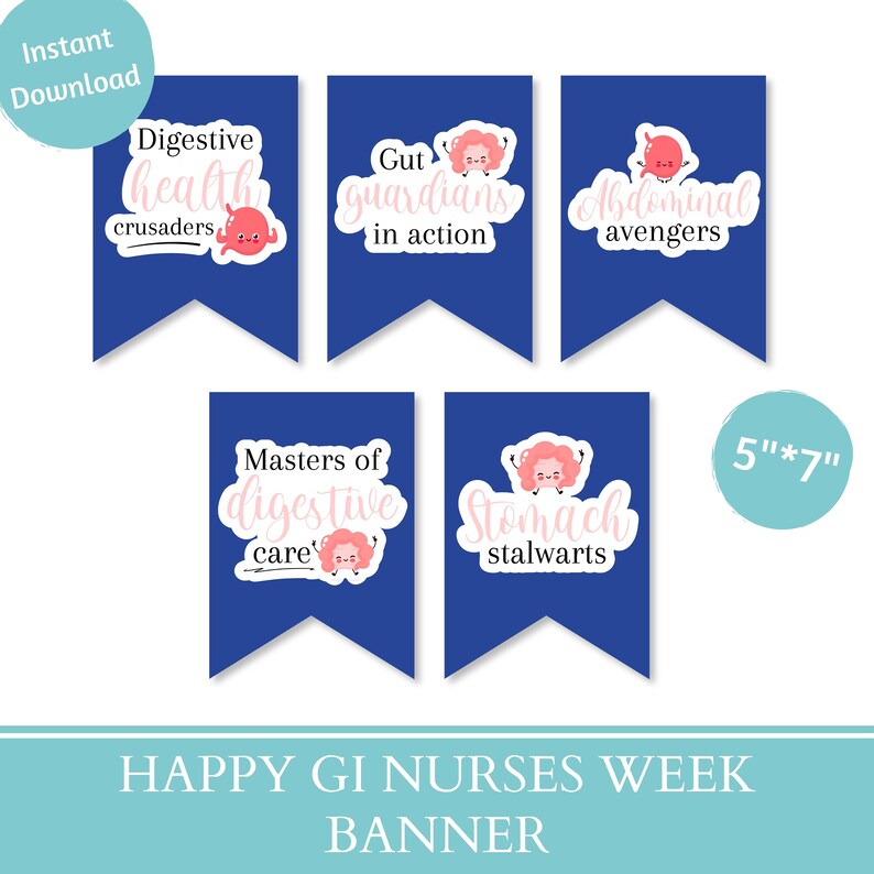 Happy GI Nurses Week Printable Banner, Happy GI Nurse Sign, GI Nurses ...