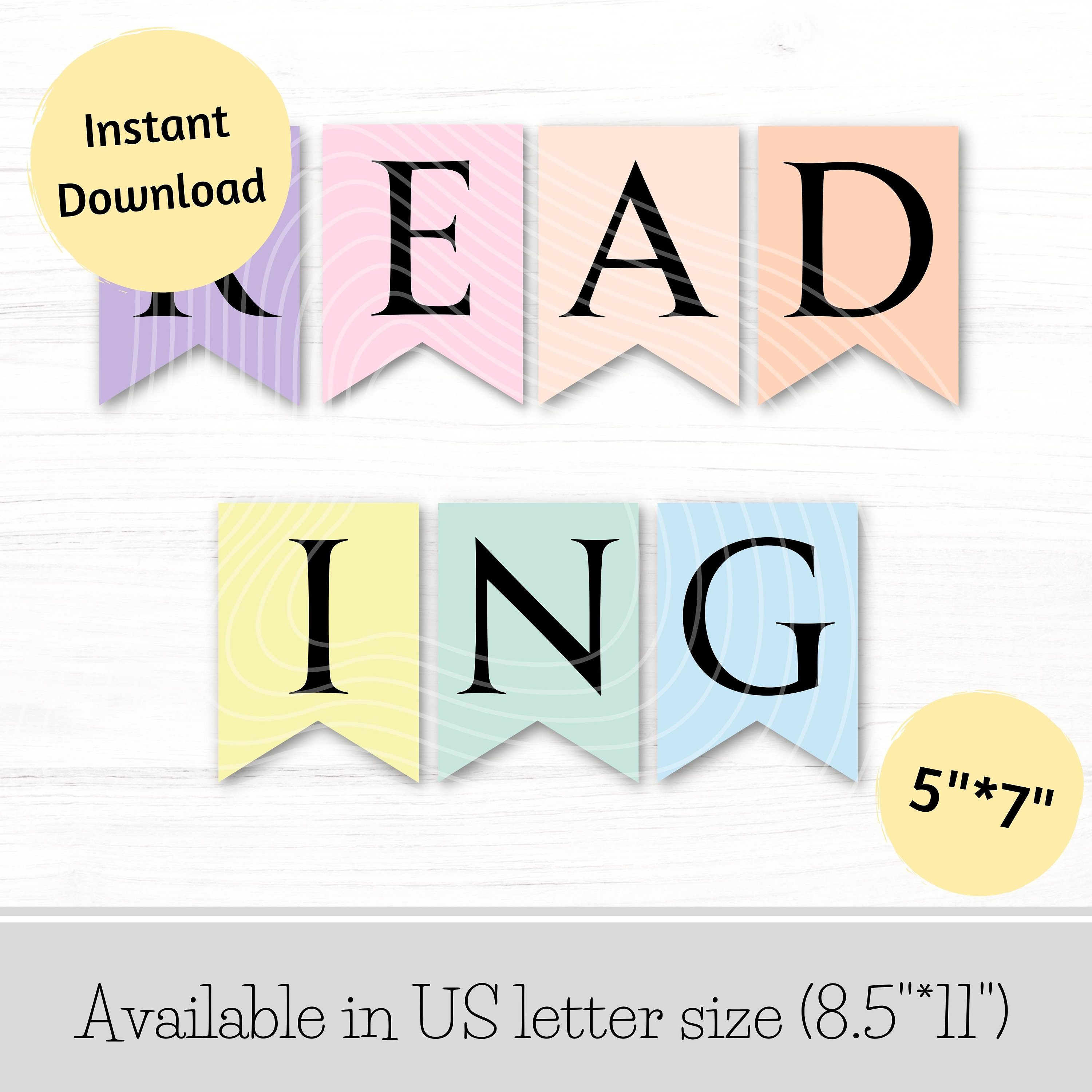 Instant Download Reading Corner Banner Ideas, Reading Corner Bunting ...