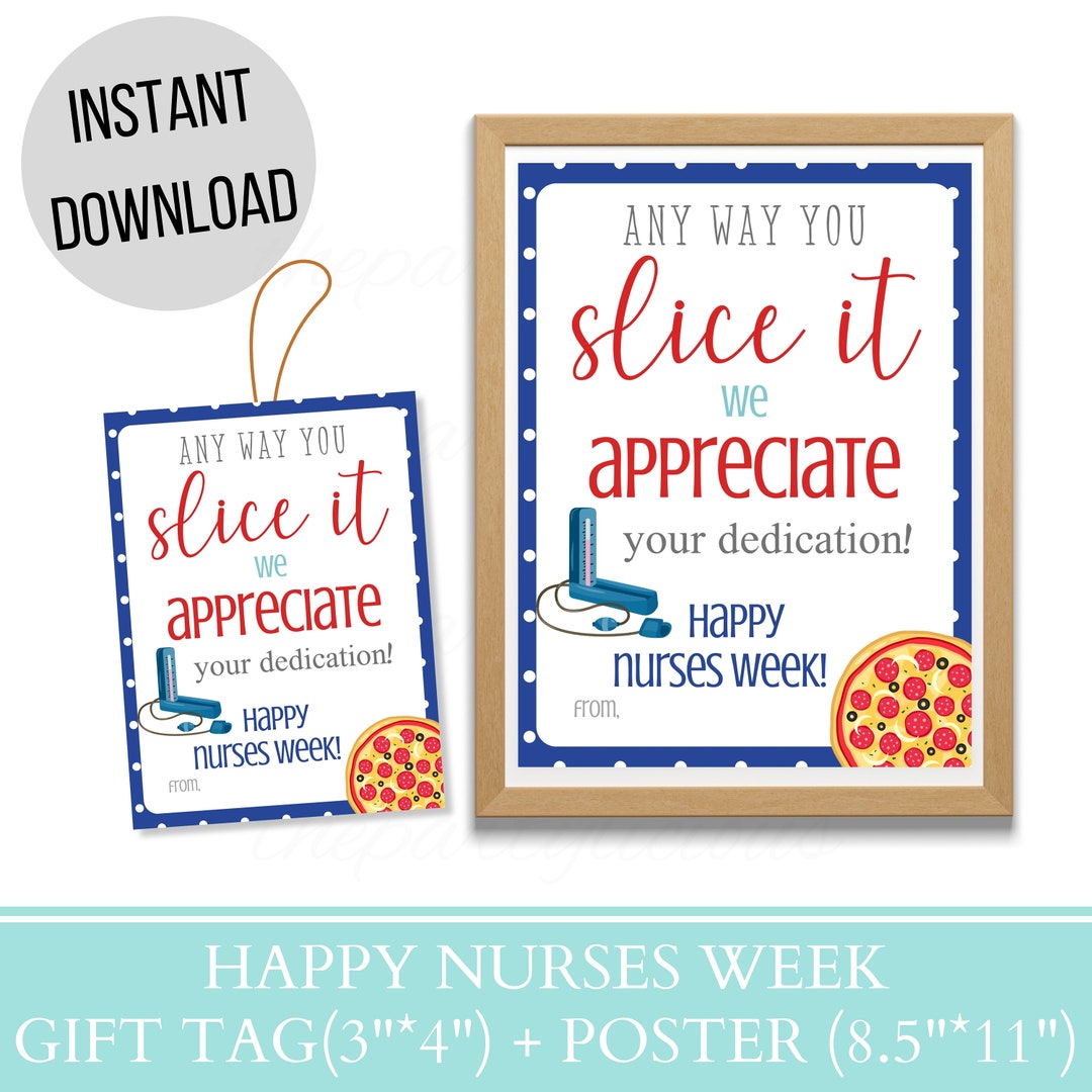 Printable Happy Nurses Week Gift Tags, Happy Nurses Week Appreciation ...