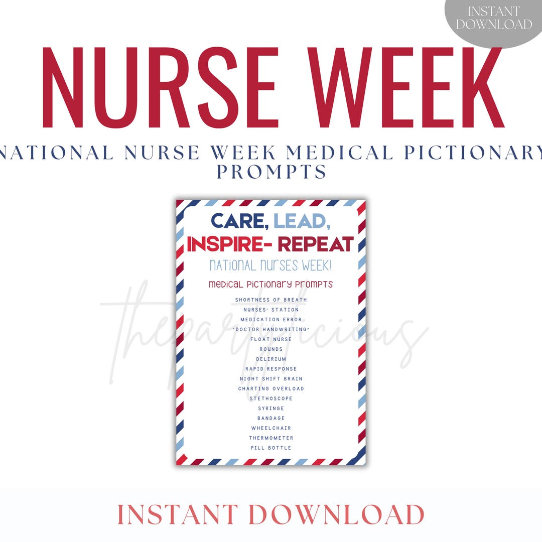 National Nurse Week Medical Pictionary Game, Happy Nurse Week Team ...