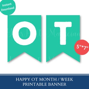 Printable Happy OT Month Banner 2024, Occupational Therapy Appreciation ...